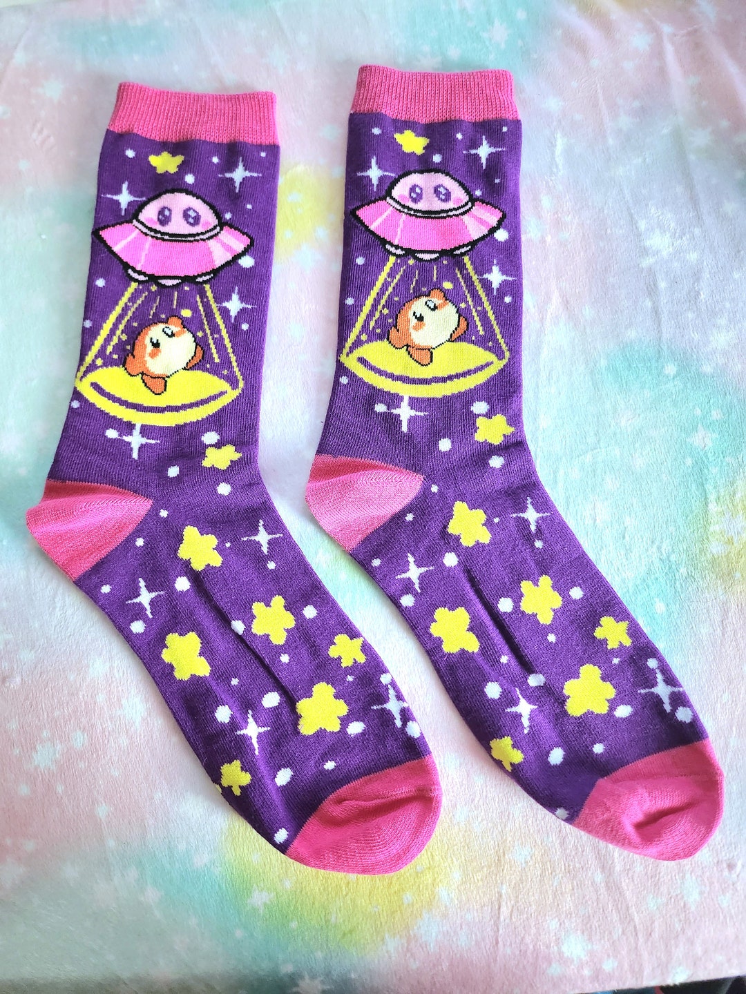 UFO Kirby Knit Socks - Etsy