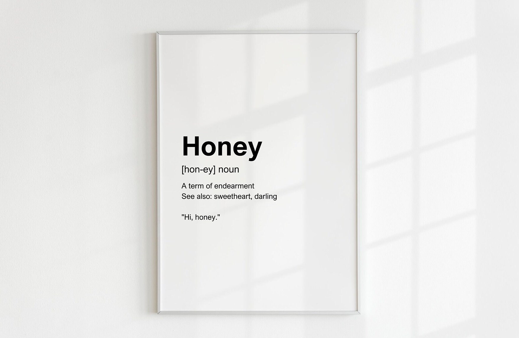 Honey Definition Poster Digital Download Honey Word Poster - Etsy