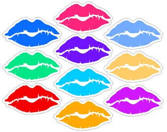 Lips stickers | Etsy