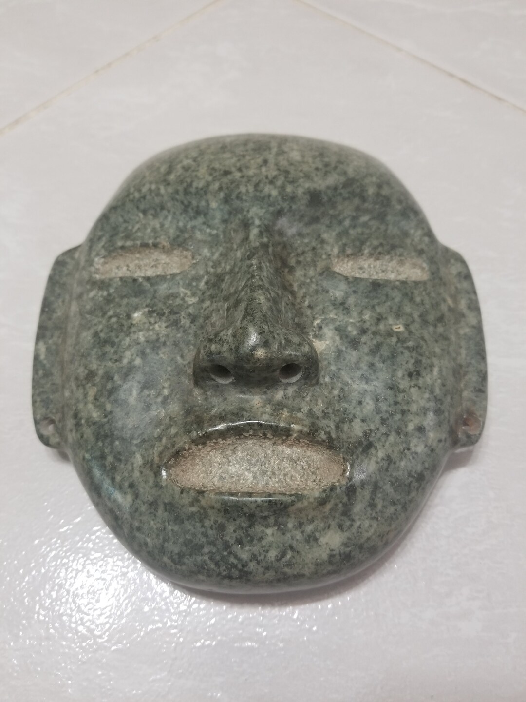 Máscara Olmeca Piedra Serpentina - Etsy