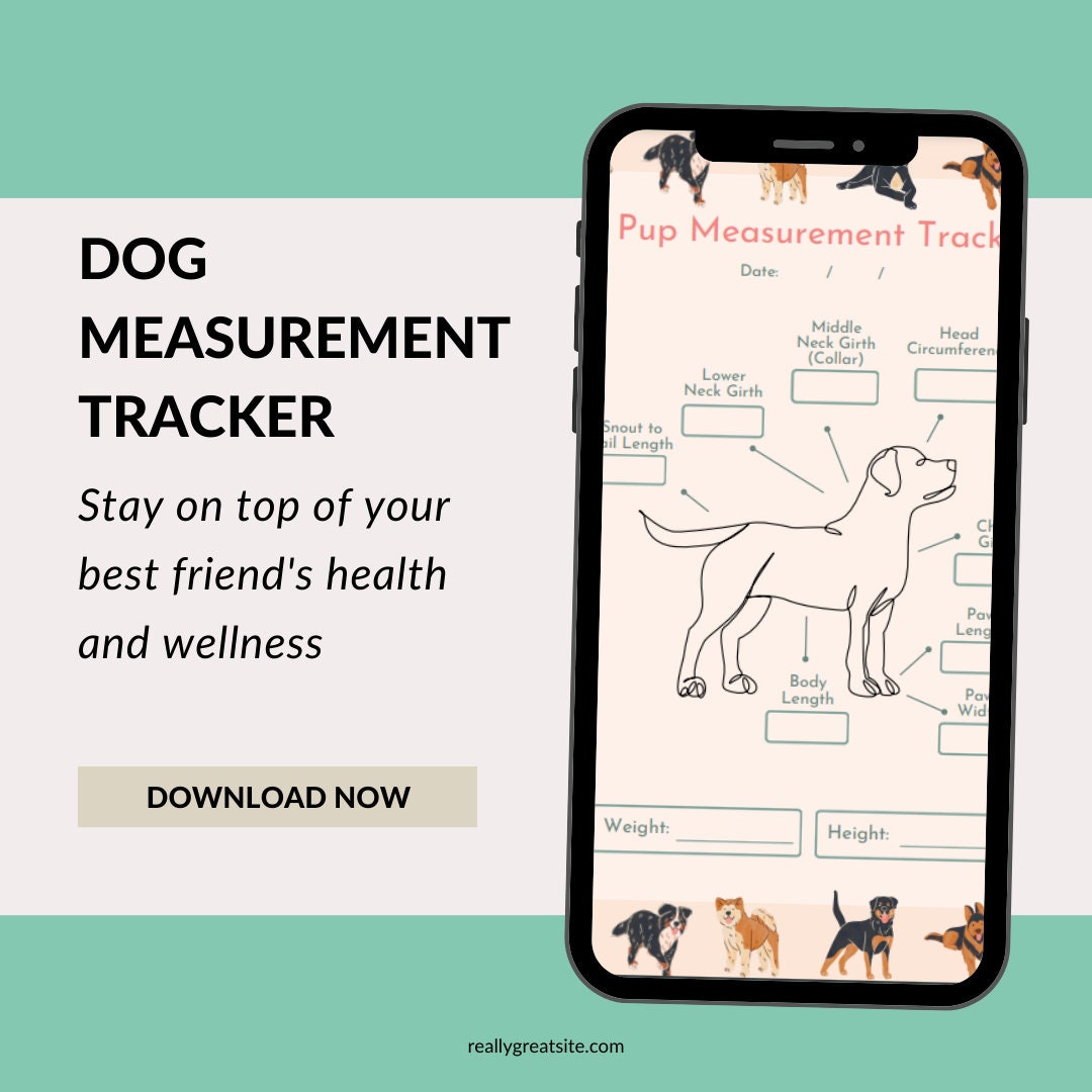 The Ultimate Dog Measurement Tracker: Digital Download (dog Growth, Pup ...