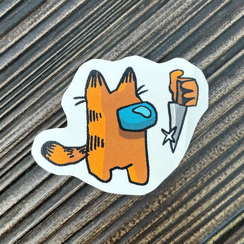 SUS Garfield Among Us Imposter Sticker - Etsy