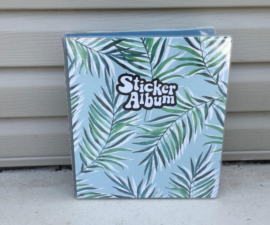 80's Sticker Album - Green Palms - Etsy
