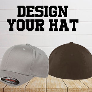 Custom Flexfit / Flex Fit 6277 Curved Bill / Personalized Embroidery / Your Custom Hat / Flexfit ...