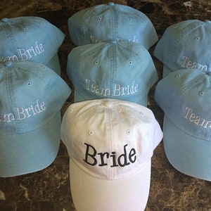 8 CUSTOM BRIDESMAIDS CAPS / Matching Caps / Bridesmaid Hats ...