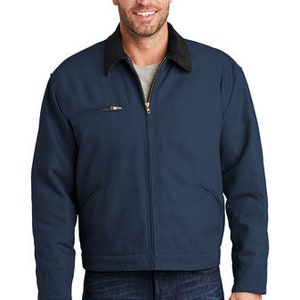 Custom Embroidered Duck Cloth Work Jacket/ Embroidered Jacket/ Design ...