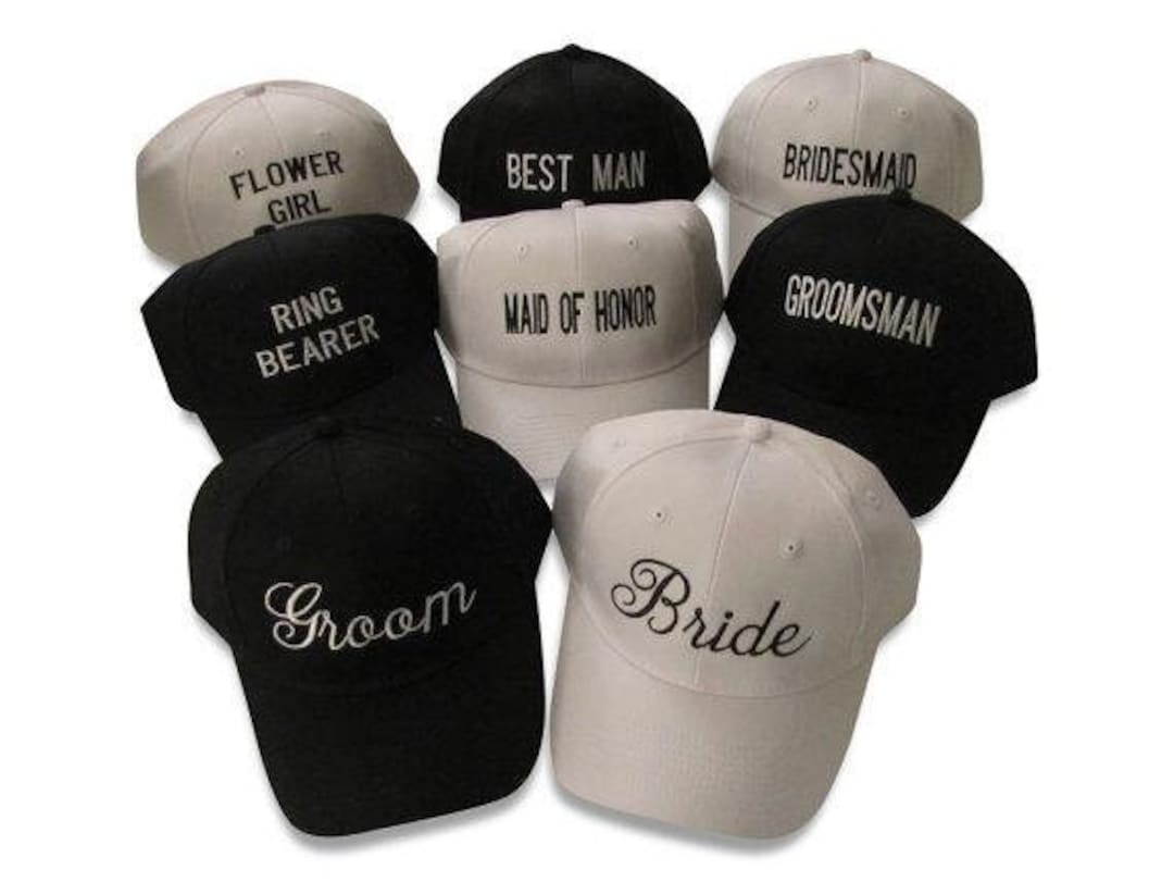 8 CUSTOM BRIDESMAIDS CAPS / Matching Caps / Bridesmaid Hats ...