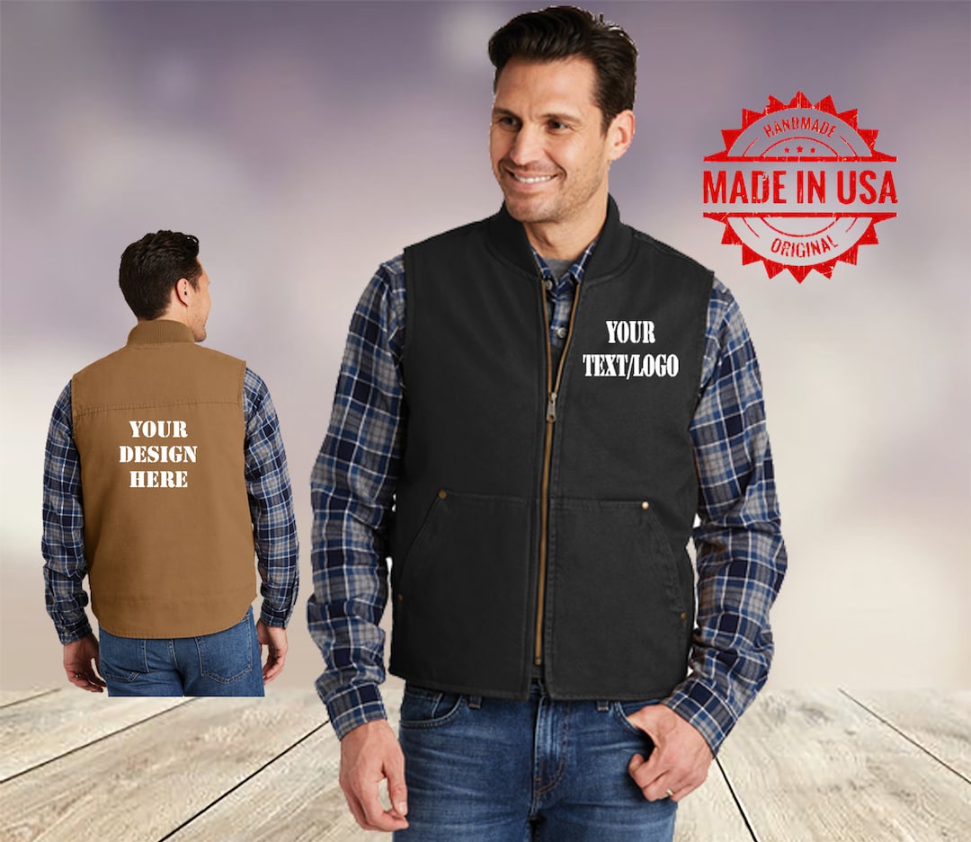 Custom Wholeslae Duck Cloth Vest / Custom Construction Vest / Custom ...