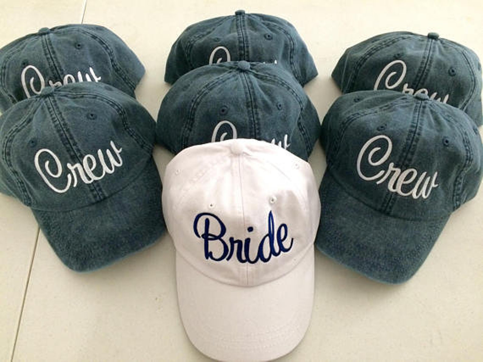 8 CUSTOM BRIDESMAIDS CAPS / Matching Caps / Bridesmaid Hats ...