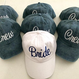 8 CUSTOM BRIDESMAIDS CAPS / Matching Caps / Bridesmaid Hats ...