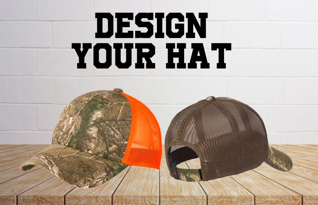 Custom Camouflage Mesh Back Cap / Custom Camo Hat / Custom Dad Gift ...