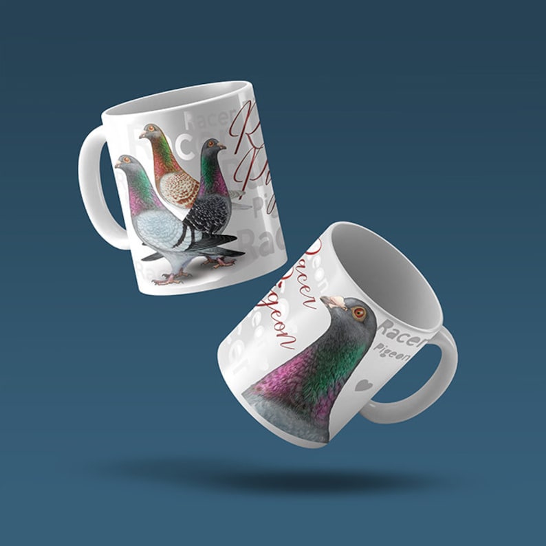 Pigeon Breeds Mug: Racer, Fancy, Archangel, Lahore Designs - Etsy