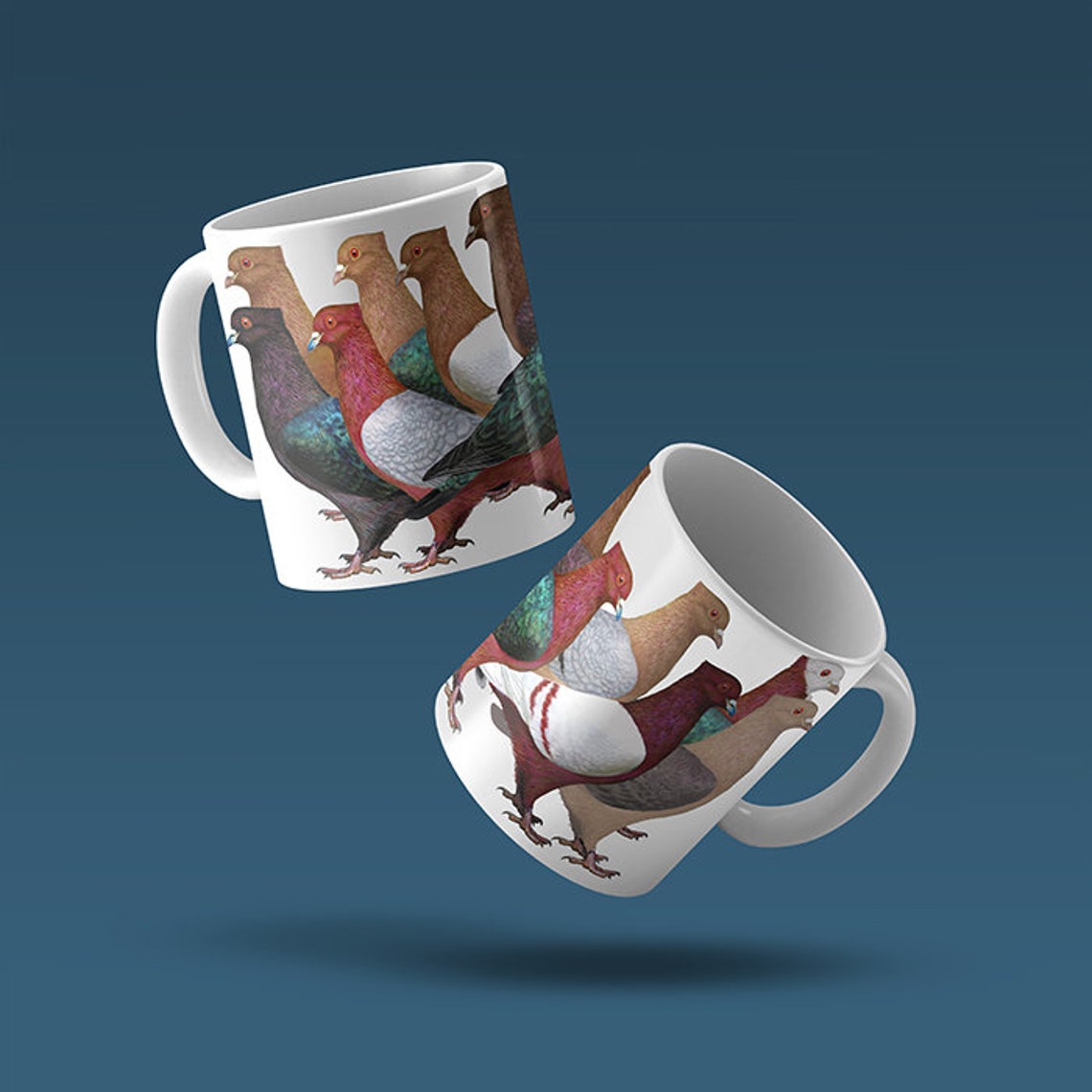 Pigeon Breeds Mug: Racer, Fancy, Archangel, Lahore Designs - Etsy
