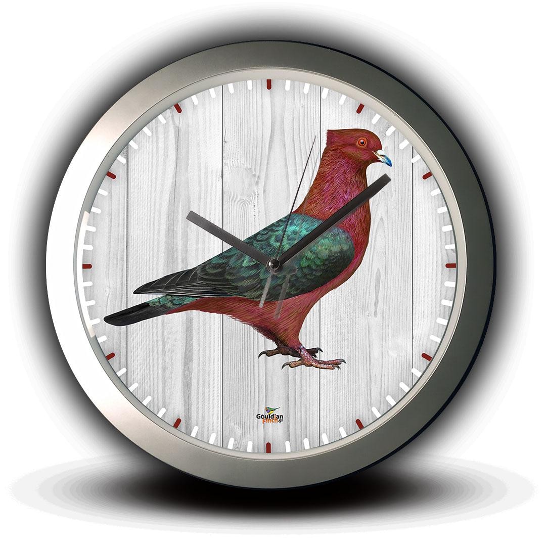 Archangel Pigeon Silver Wall Clock With Modern Design - Etsy