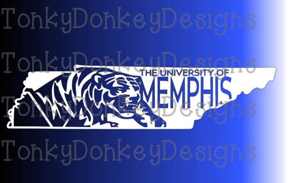 Memphis Tigers Tennessee Logo Digital Cut File svg, Dxf, Eps, Studio3 ...