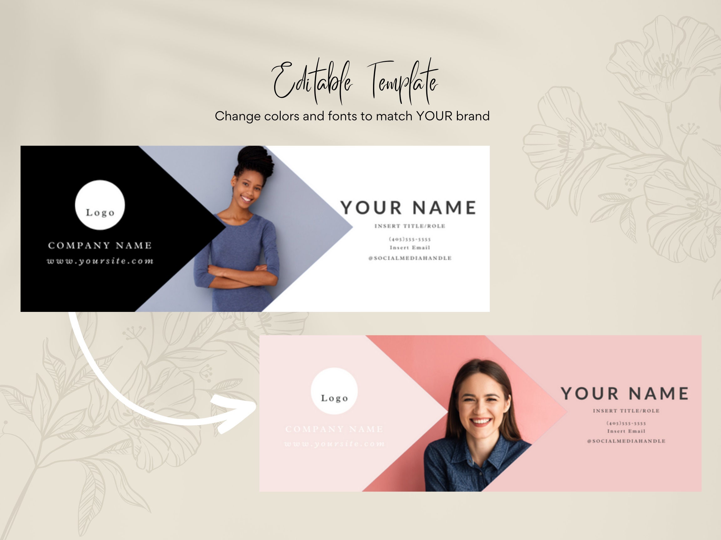 Email Signature Template Canva - Etsy