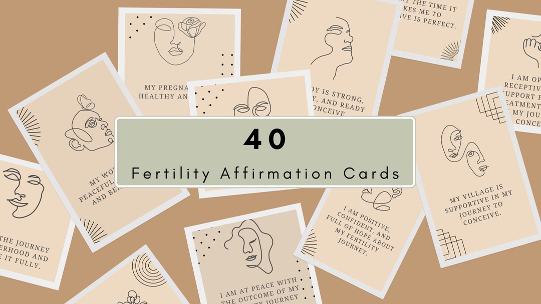 Set of 40 Birth Affirmation Printable Cards | Digital Download ...
