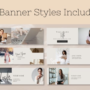 Linkedin Banner Canva - Template Bundle, Editable Banner, Professional ...