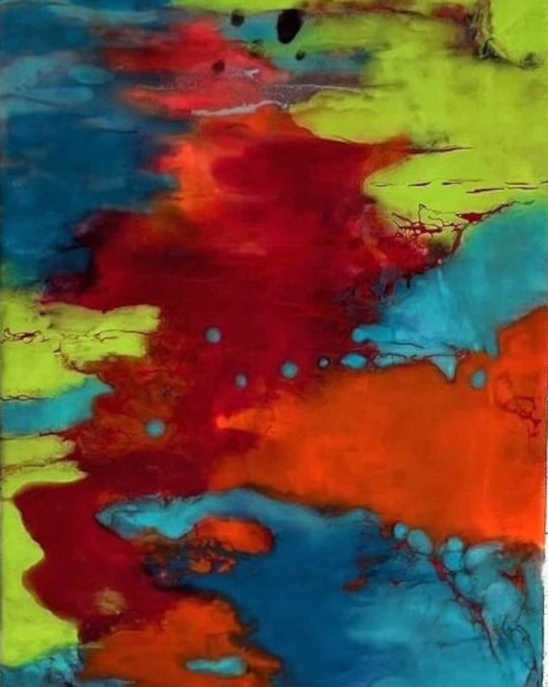 Original Encaustic Painting piccadilly - Etsy