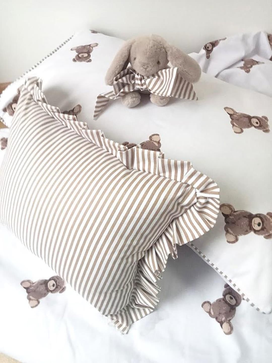 Teddy Bear Duvet Cover and Pillowcase Set. Pure Cotton Bedding Set. - Etsy