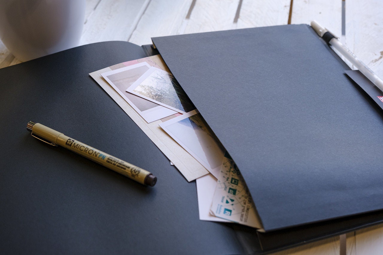 Mini Sketchbook 9 X 14cm Pocket Sketch Book Black or White | Etsy