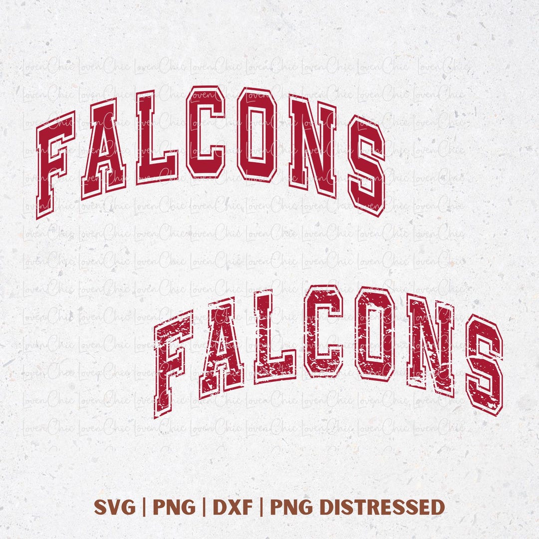 Falcons Varsity SVG PNG, Football Team Shirt Design - Etsy