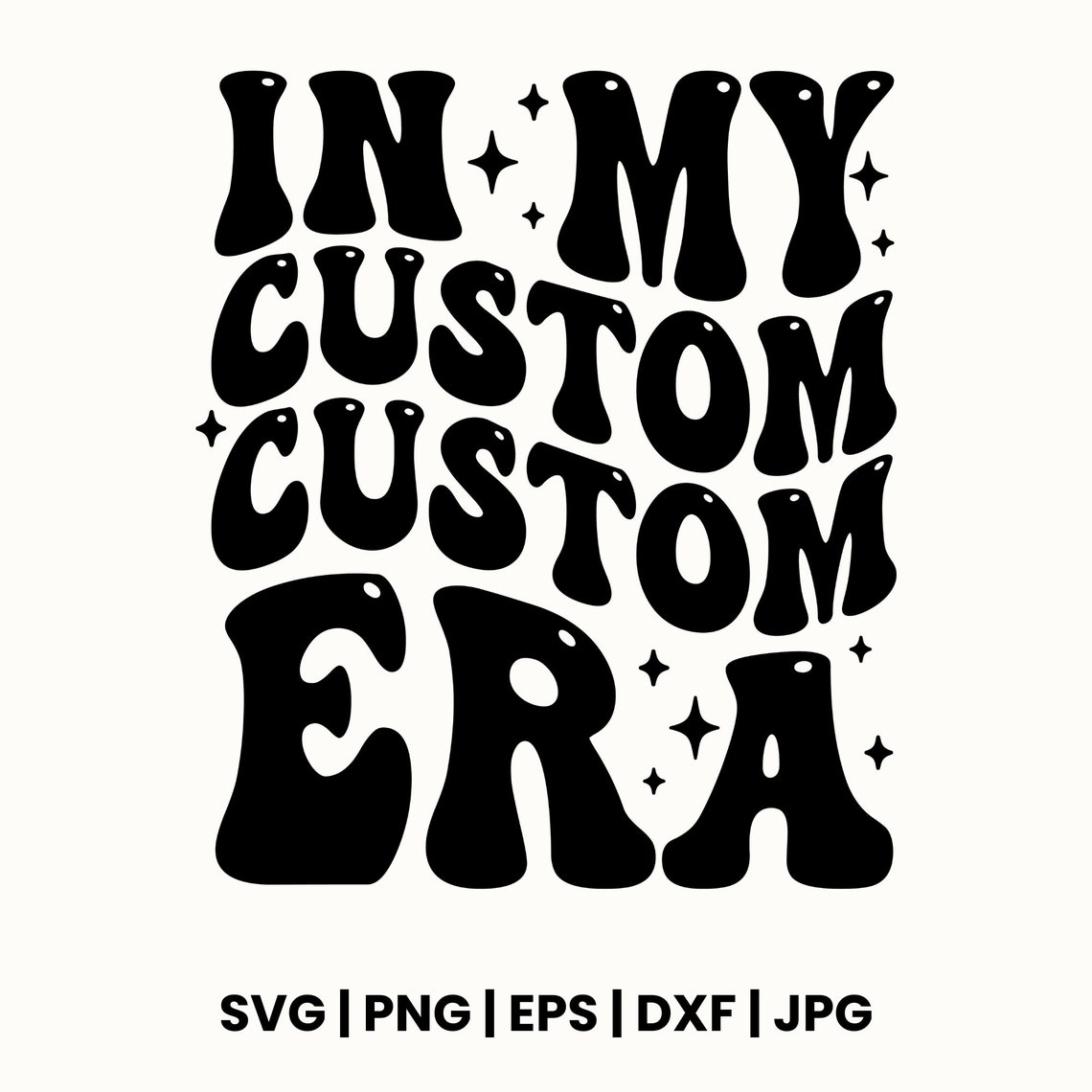 Personalized in My Custom Era Svg Png, Trendy Custom Shirt, Custom Groovy Text, - Etsy