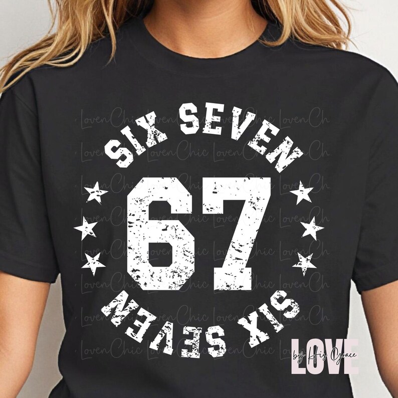 67 Six Seven SVG PNG, Funny Viral Meme 67 Sublimation Design Digital ...