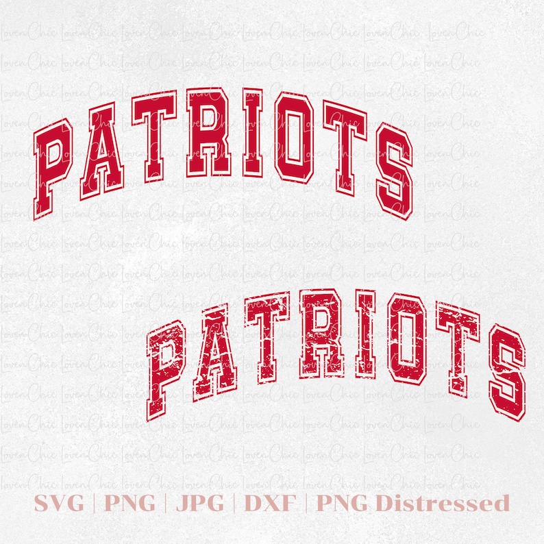 Patriots Football Team SVG PNG, Varsity Font (digital Files) - Etsy