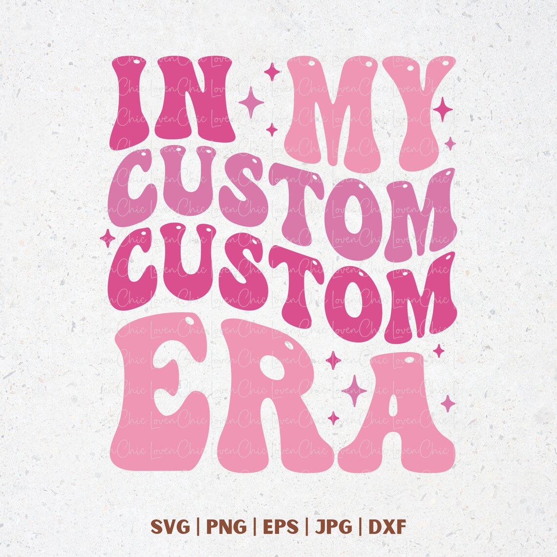 Personalized in My Custom Era Svg Png Pink Shade Trendy Custom Groovy ...
