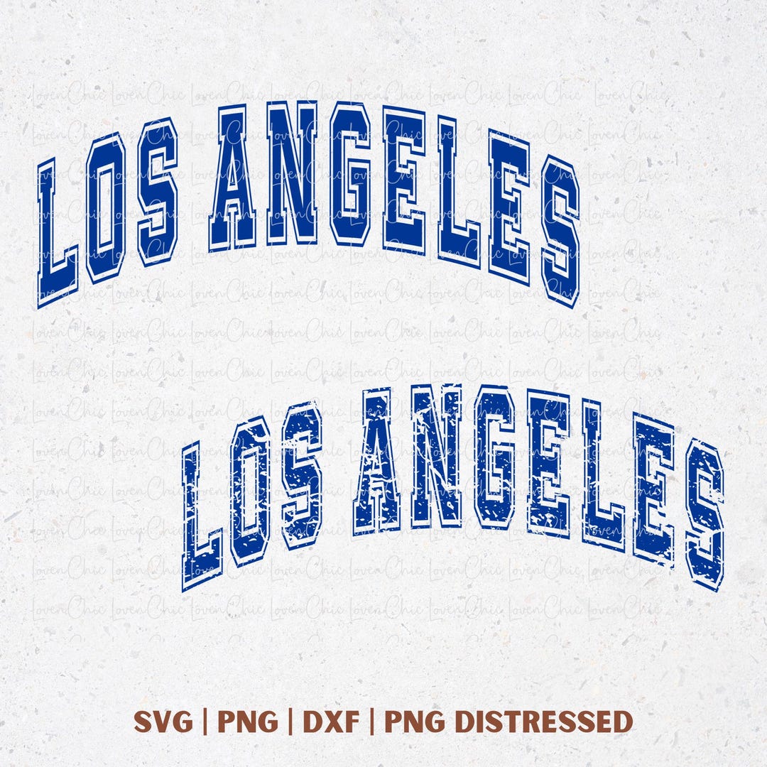 Los Angeles SVG PNG, Distressed Varsity Football Team Shirt Design - Etsy