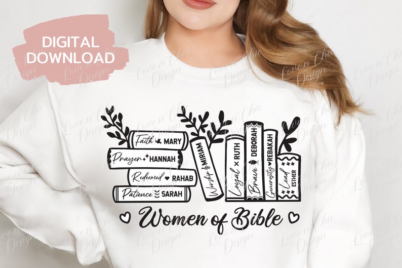Women of Bible SVG, PNG, Faith Sublimation Design, Christian Digital ...