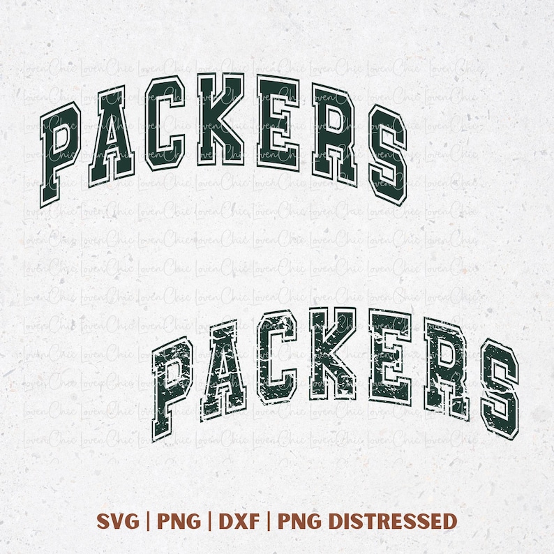 Packers Varsity SVG PNG, Distressed Football Team Shirt Design - Etsy