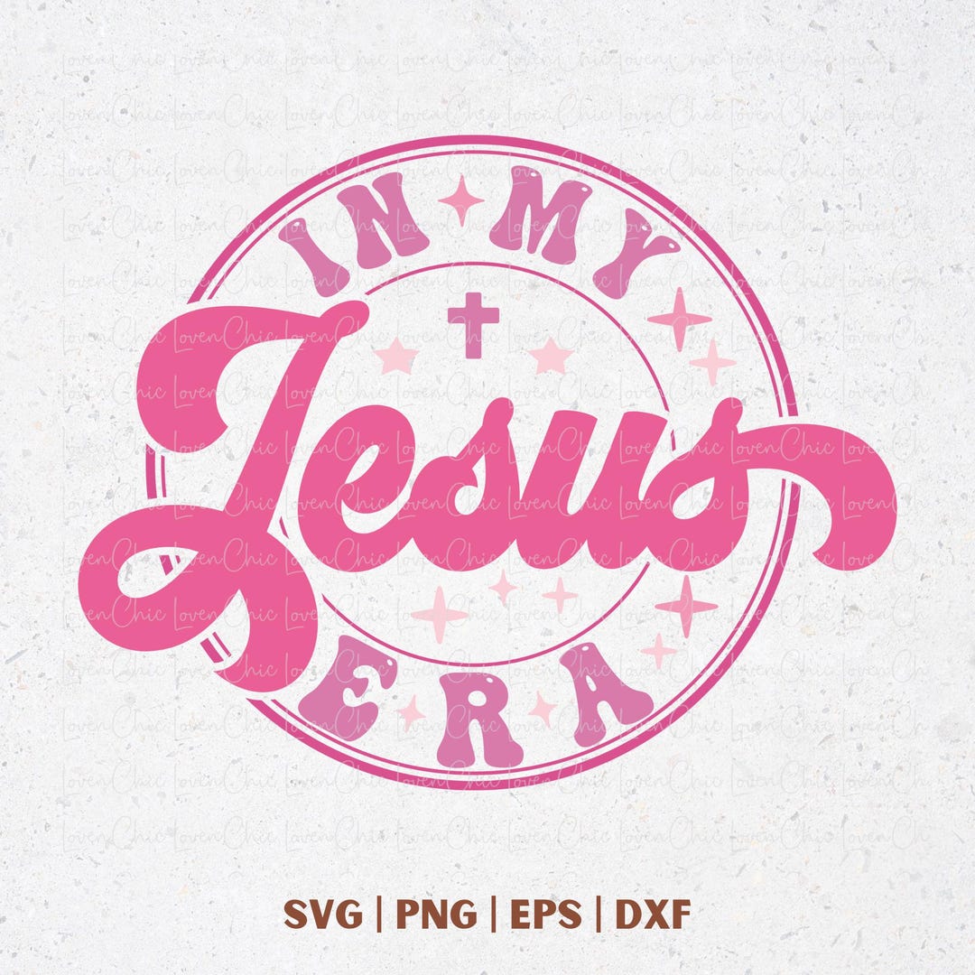 Pink Groovy Christian Svg, in My Jesus Era SVG PNG - Etsy