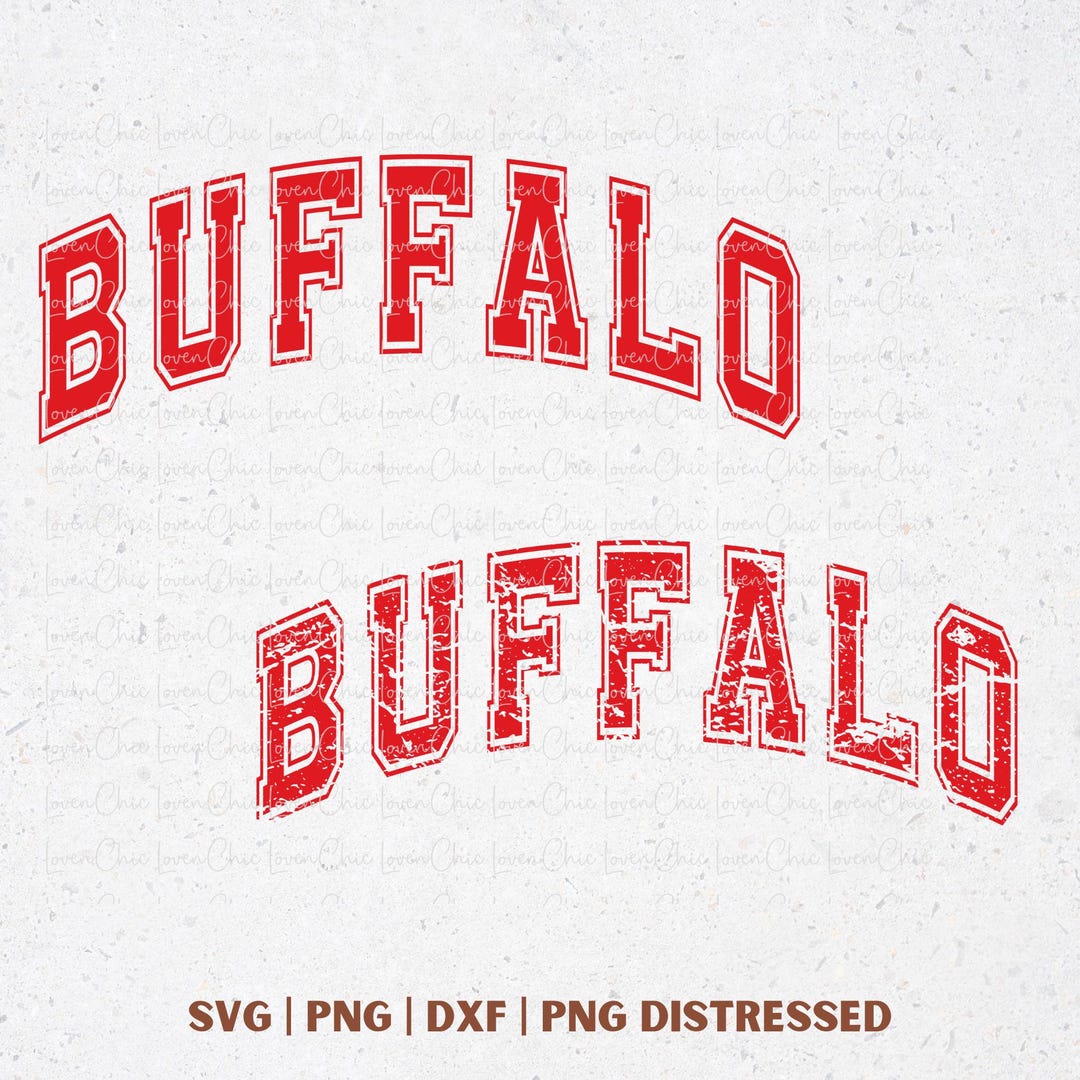 Buffalo SVG PNG, Buffalo Distressed PNG, Football Png, Varsity Football ...