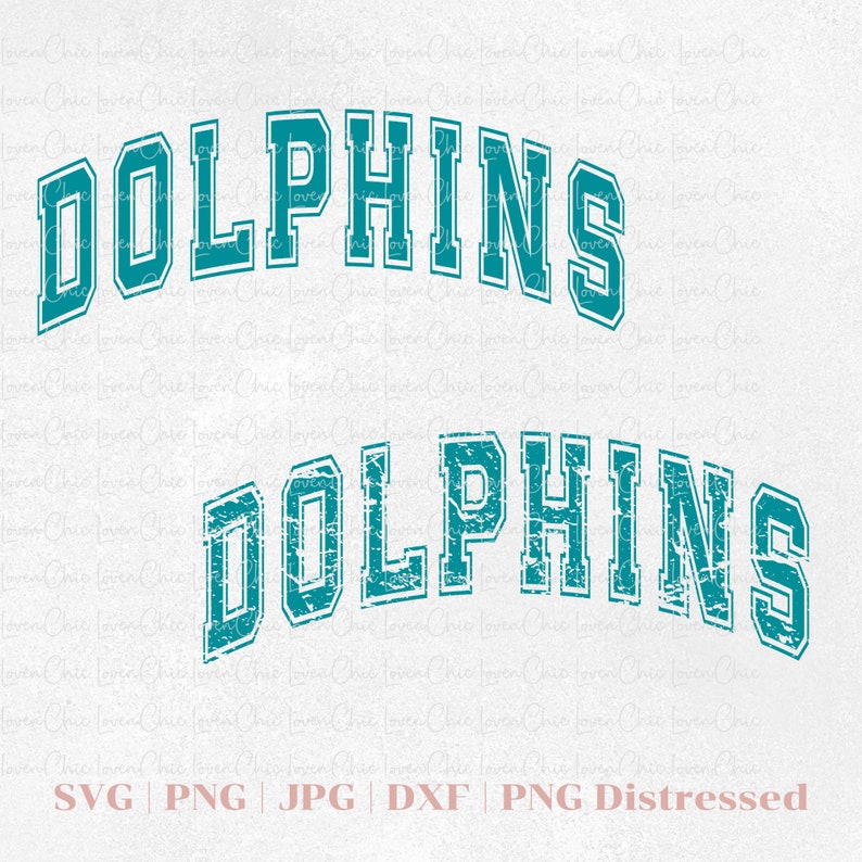 Dolphins Football Team SVG PNG, Varsity Font (digital Download) - Etsy
