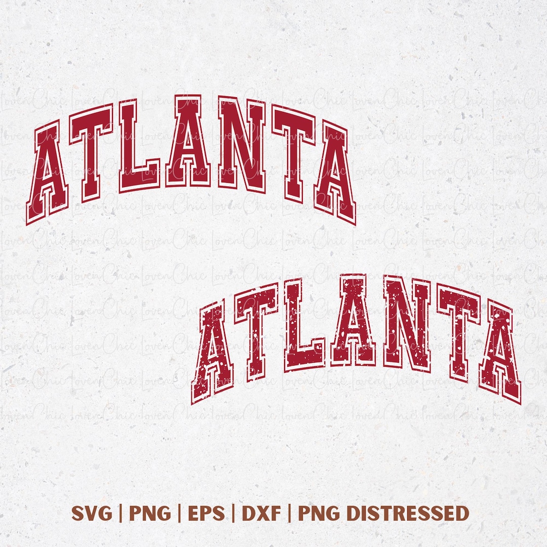 Atlanta SVG PNG, Atlanta Varsity Design - Etsy