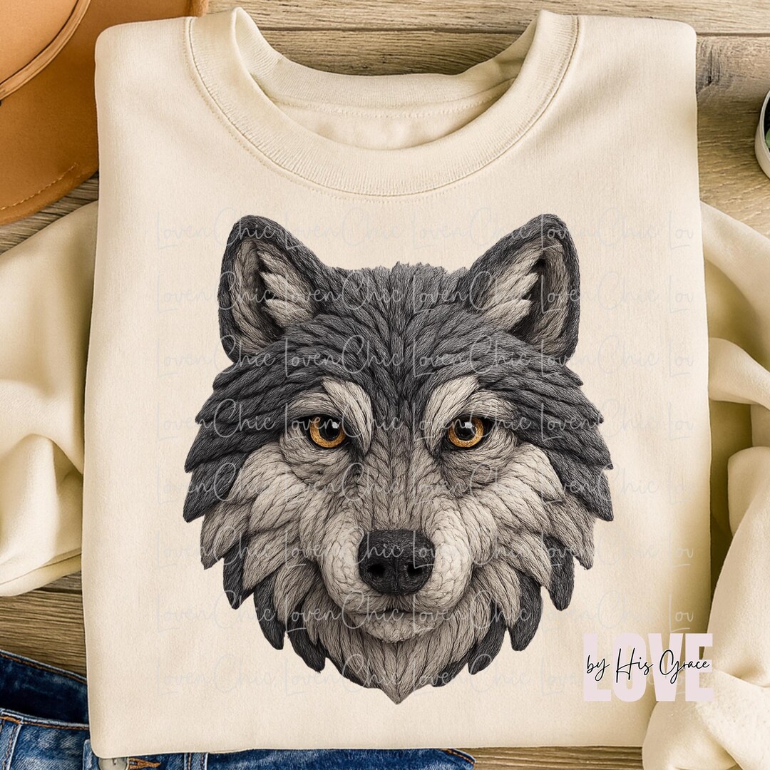 Wolf PNG, Faux Yarn Wolves Png, Team Spirit School Mascot, Crochet ...