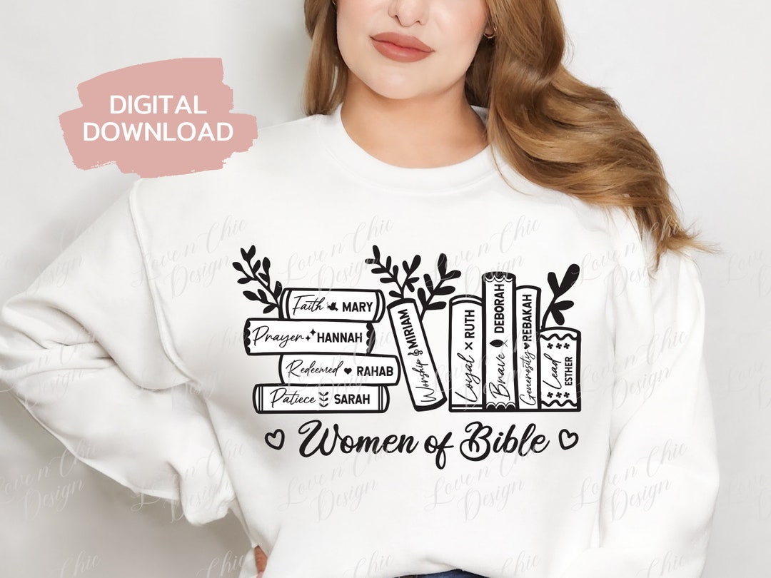 Women of Bible SVG PNG Faith Sublimation Design Christian - Etsy
