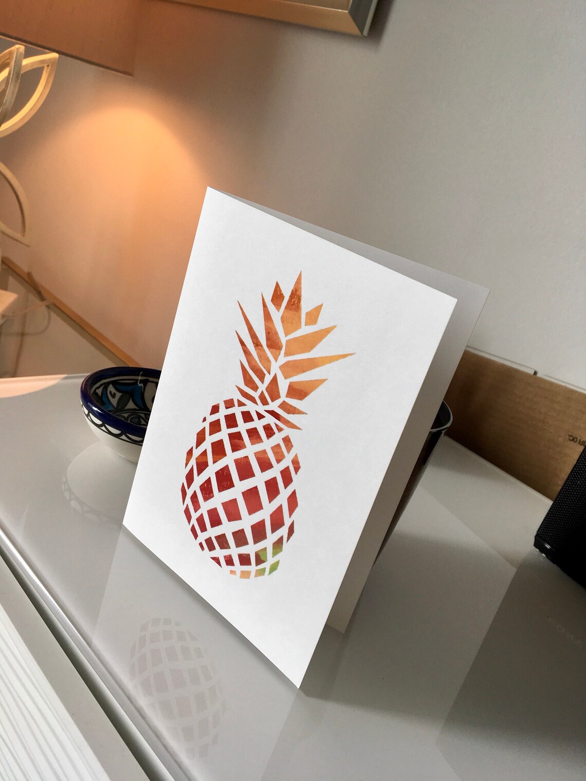 Pineapple Greeting Card Set of Five 5x7 Tropical Blank | Etsy