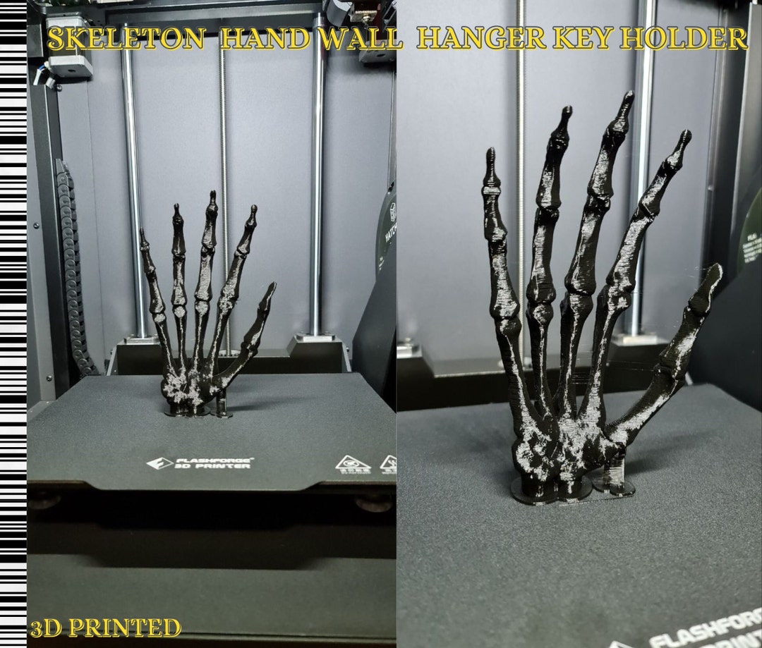 Skeleton Hand Wall Mounted Key Holder 3D Printed - Etsy