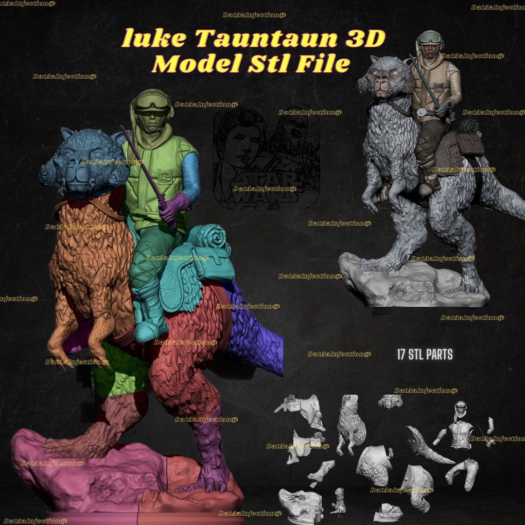 Luke Skywalker Tauntaun Star Wars Stl 3D Model Printer Stl File - Etsy