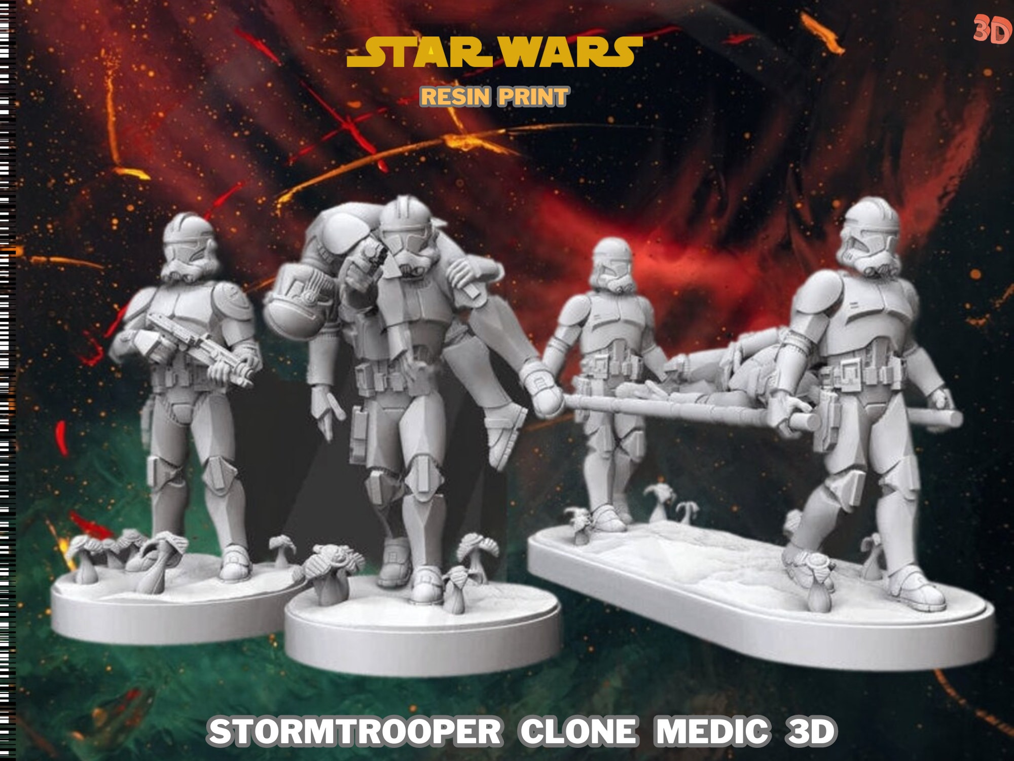 Star Wars Stl Stormtrooper Medic 3d Print Stl File - Etsy