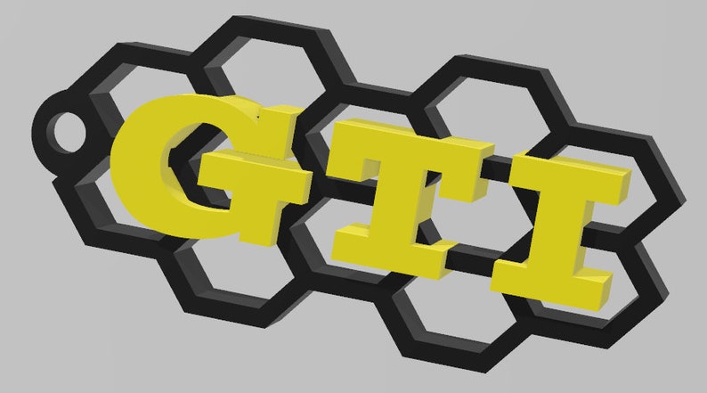 GTI Keychain Digital Model 3D Print Stl/mf Files - Etsy