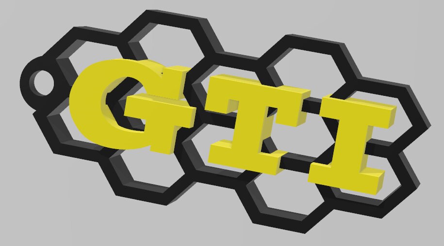 GTI Keychain Digital Model 3D Print Stl/mf Files - Etsy