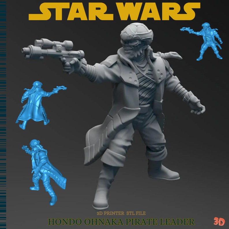 Hondo Ohnaka Pirate Leader Stl 3d Model Print - Etsy