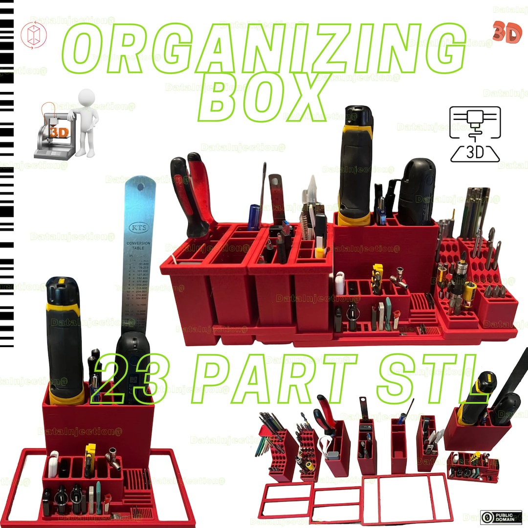 Storage Box Tools Organizer Desk Accessory 3D Model Stl Files - Etsy