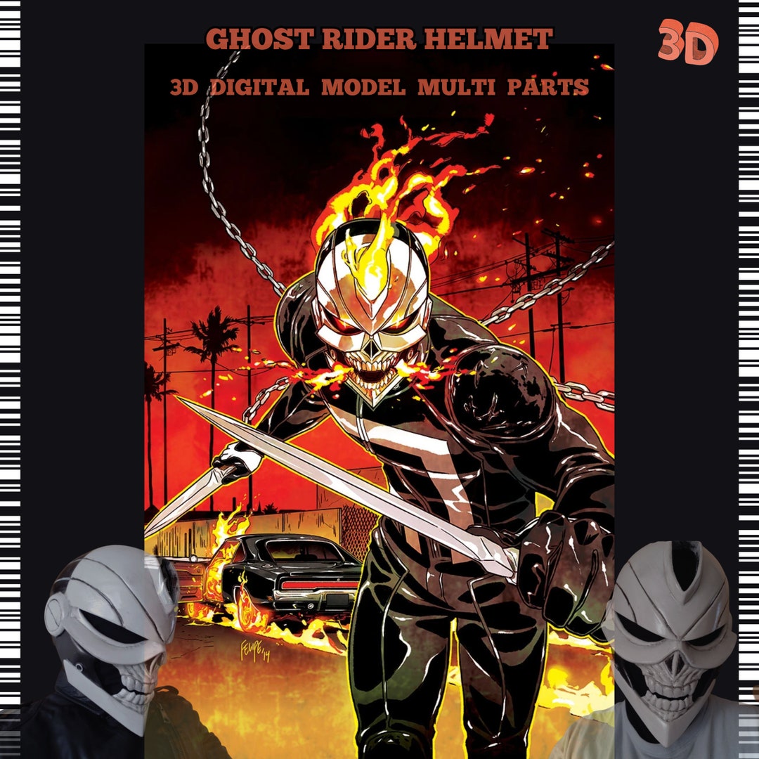 Ghost Rider Helmet 3D Model Stl File - Etsy