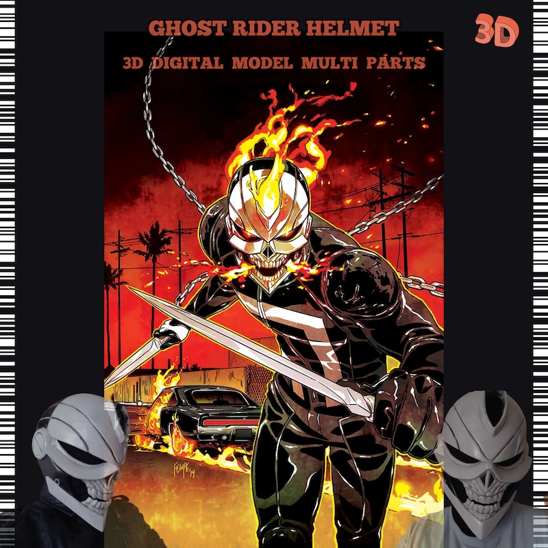 Ghost Rider Mask - Etsy