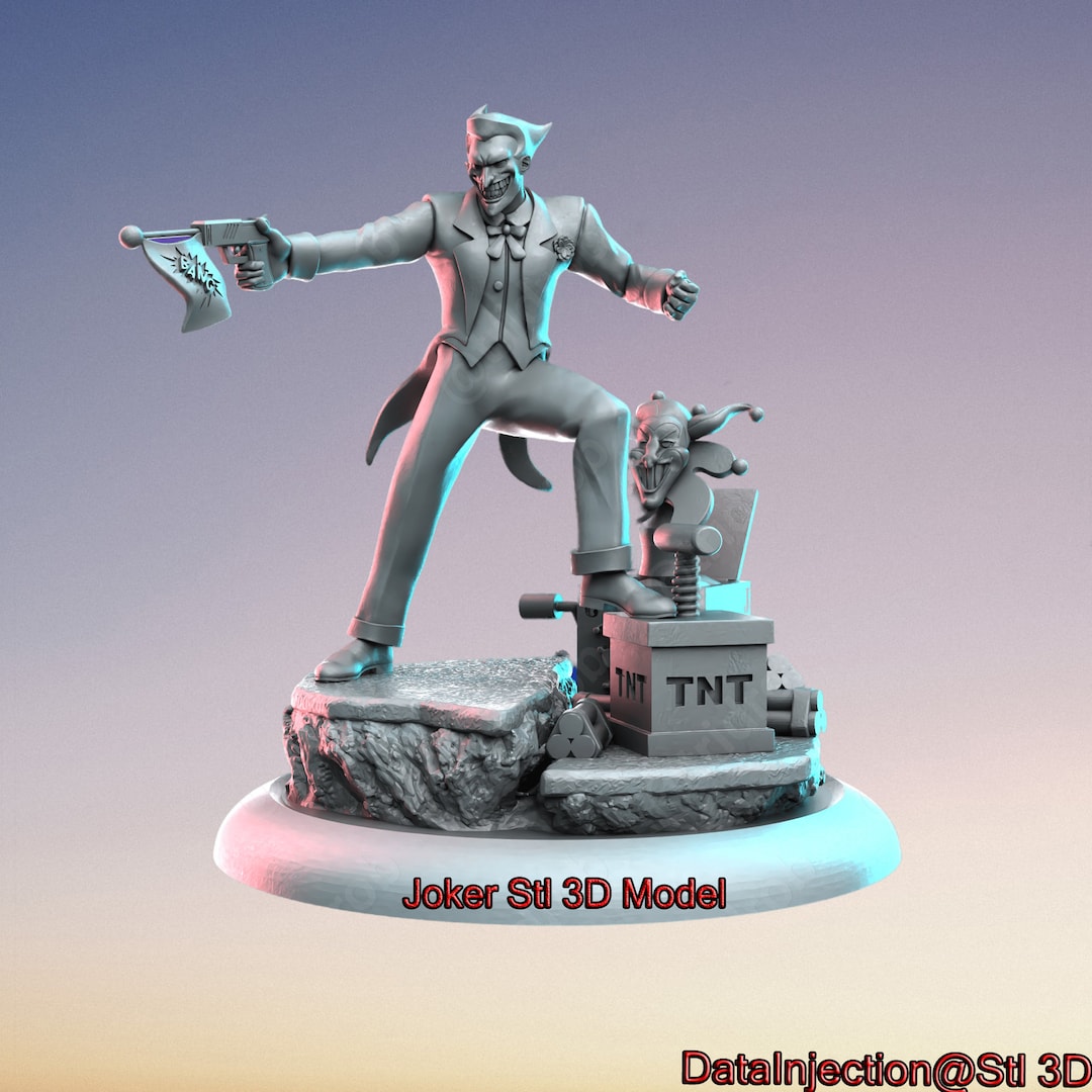 Stl Joker Figure 3D Print Stl File - Etsy